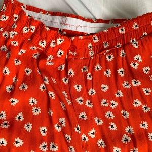 Ganni | Pants & Jumpsuits | Red Flower Pants Ganni | Poshmark